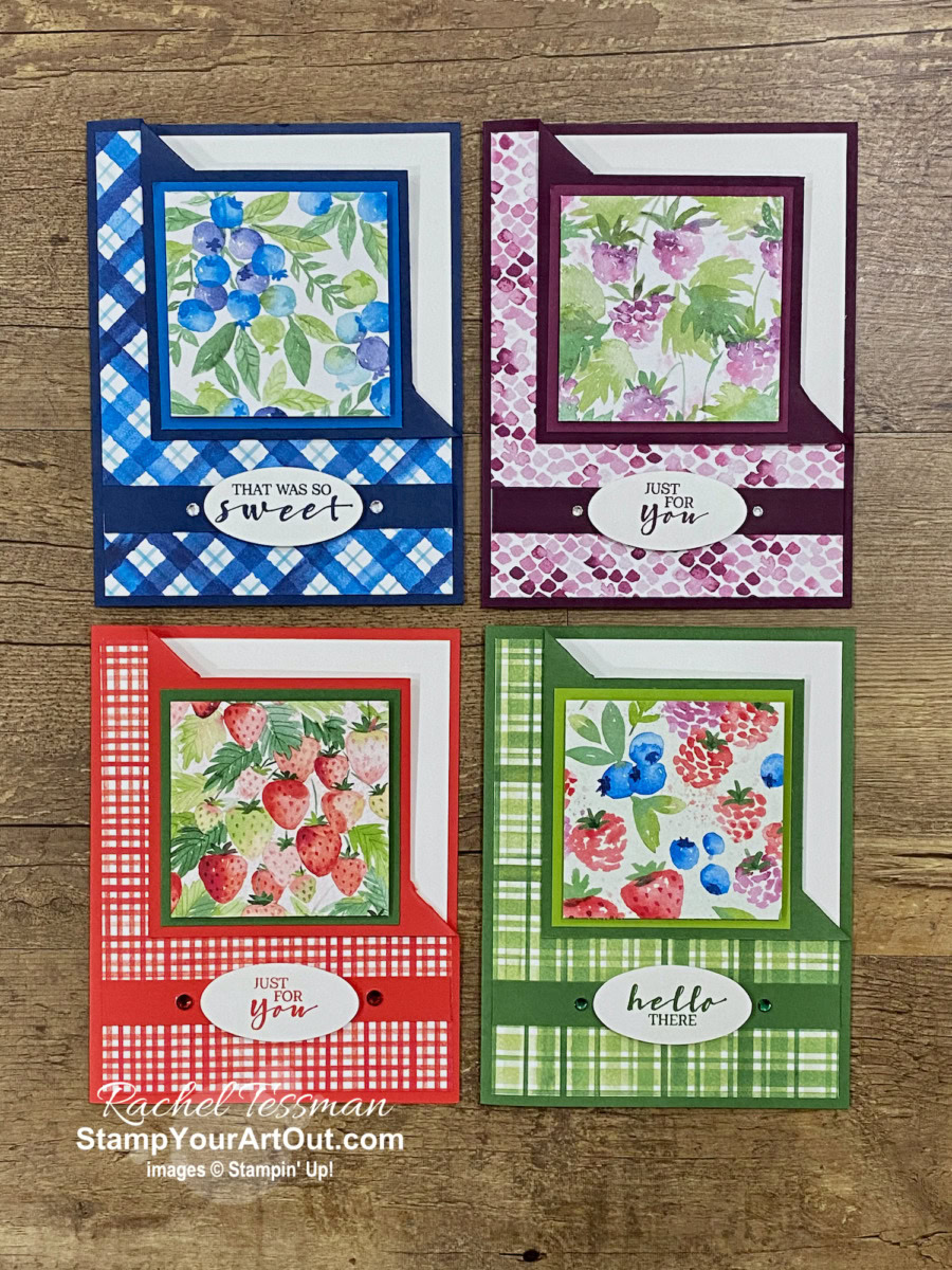 Berry Delightful Corner Fold Cards - Stamp Your Art Out!