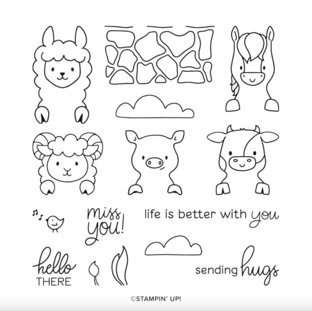 Sweet Peeking Farm Animal Greeting Cards - Stamp Your Art Out!